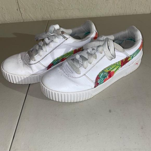 Puma | Shoes | Puma Womens Sneakers Floral Color Size White 38132601 ...